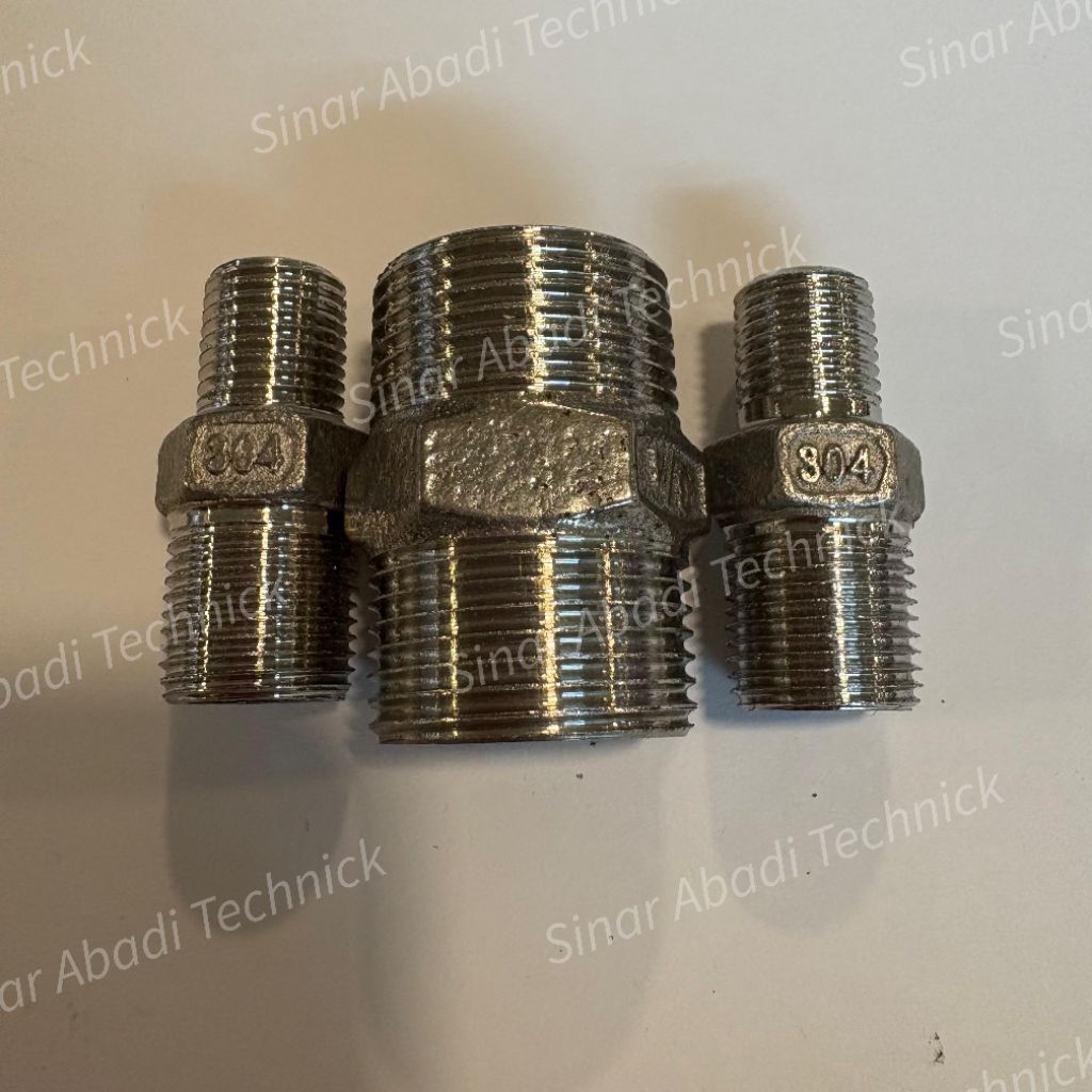 Jual (2/2) DOUBLE NEPEL REDUCER STAINLESS STEEL SS304 - DOUBLE NEPEL ...