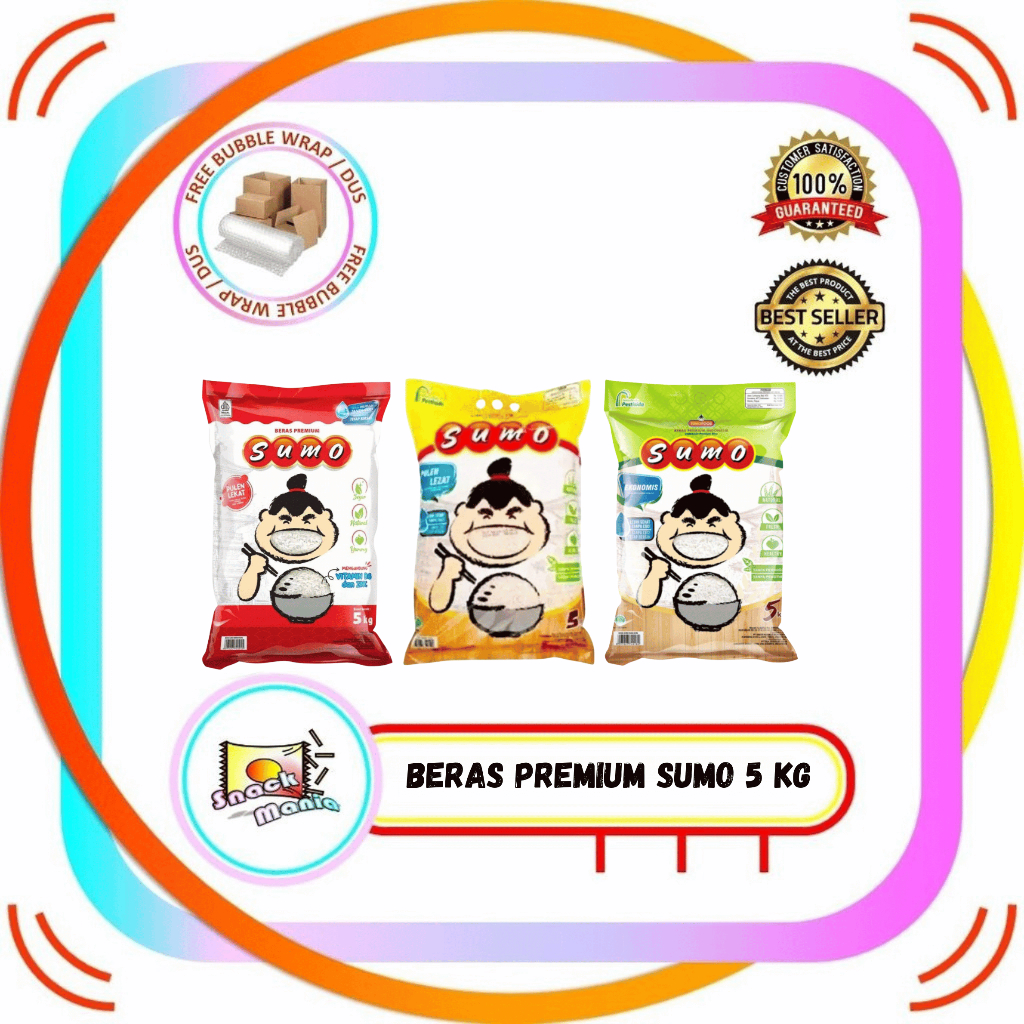Jual Beras Premium Sumo Merah Kuning Hijau ~ 5 kg Rice | Shopee Indonesia