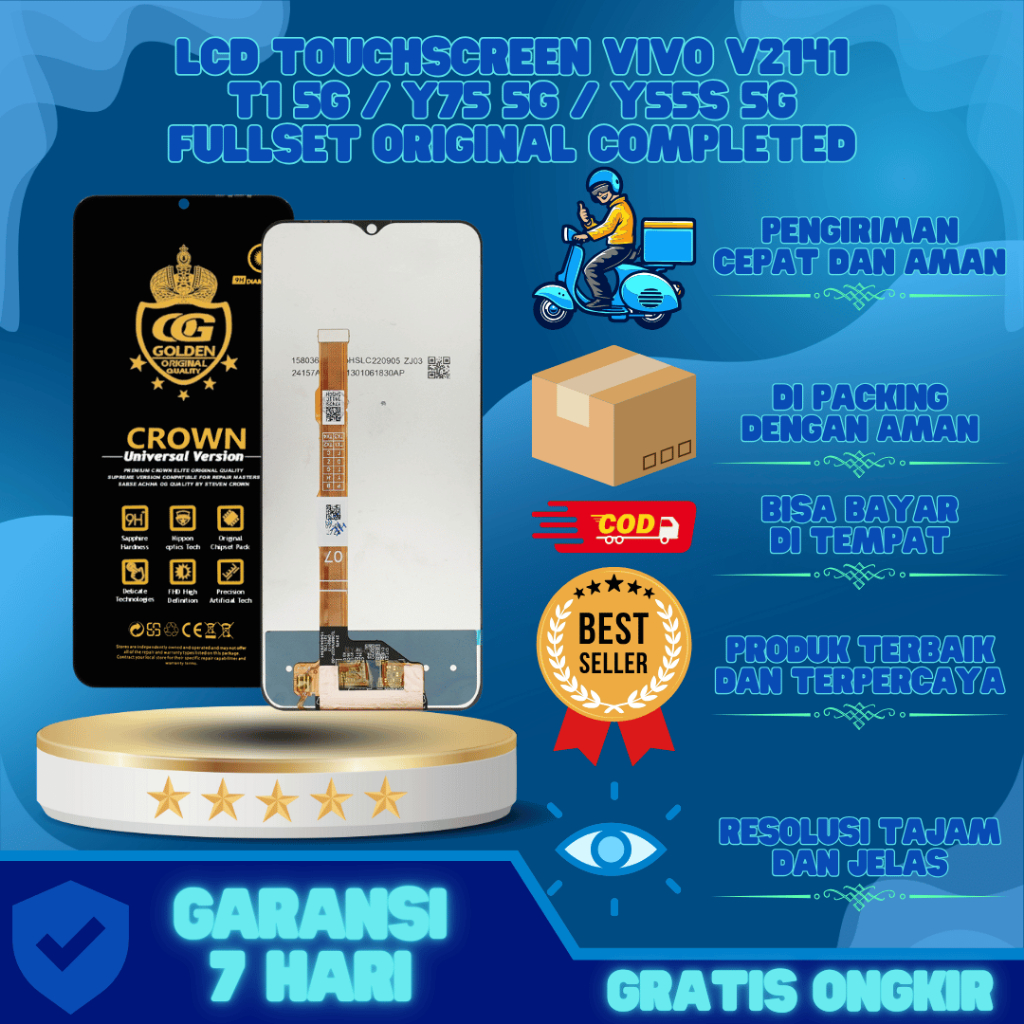 Jual LCD VIVO Y51 2020 / VIVO T1 5G / T2X 5G / Y31 / Y33S 4G / Y51A ...