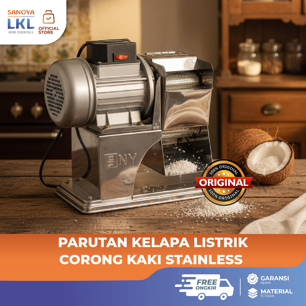 Jual SANOYA Parutan Kelapa Listrik Corong Kaki Plat Stainless – Mesin ...