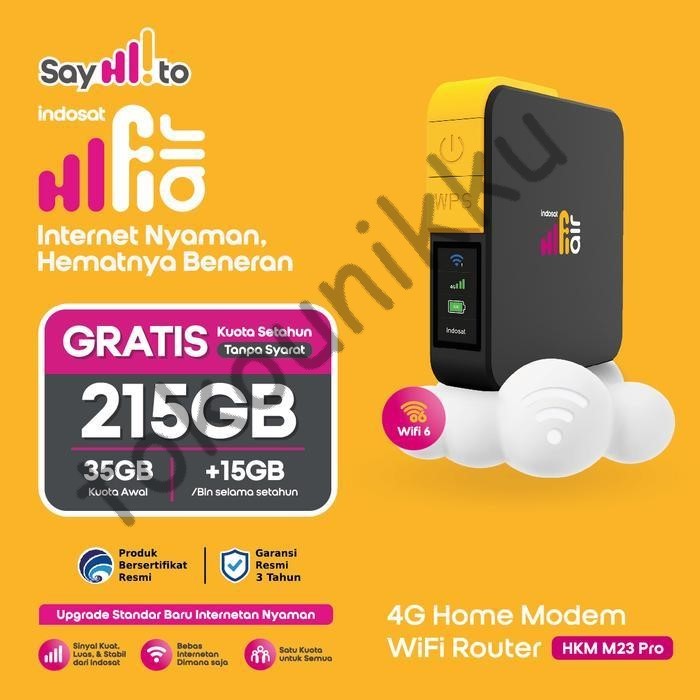 Jual Indosat Hifi Air HKM M23 Modem Mifi 4G Unlock All Operator Free ...