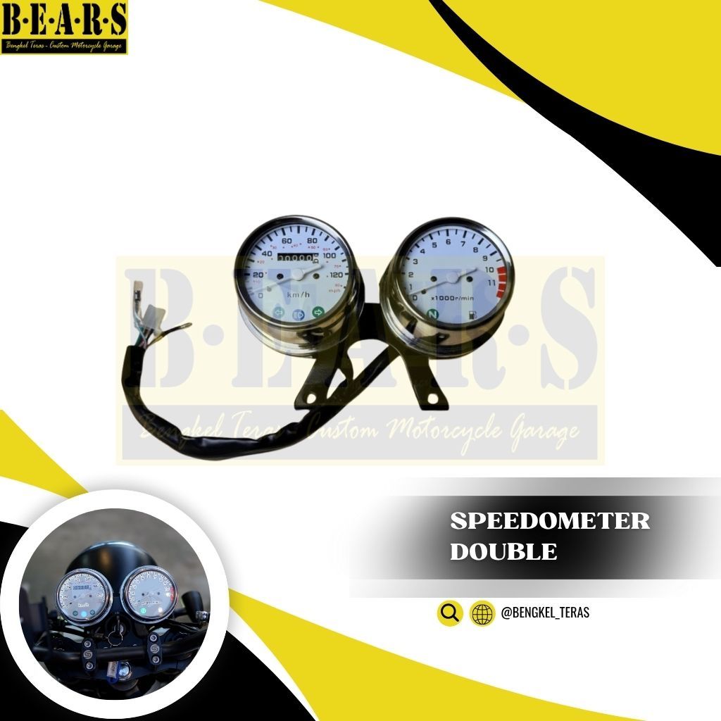 Jual Speedometer Motor Custom Retro Classic Universal Kawasaki W175 ...