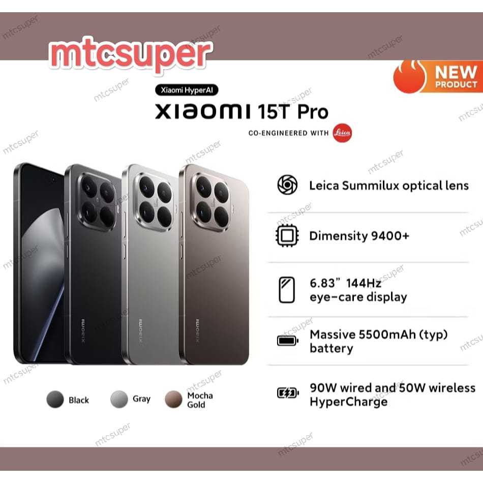 Jual XIAOMI 15T PRO 12/512GB 1TB LEICA CAMERA GARANSI RESMI | Shopee ...