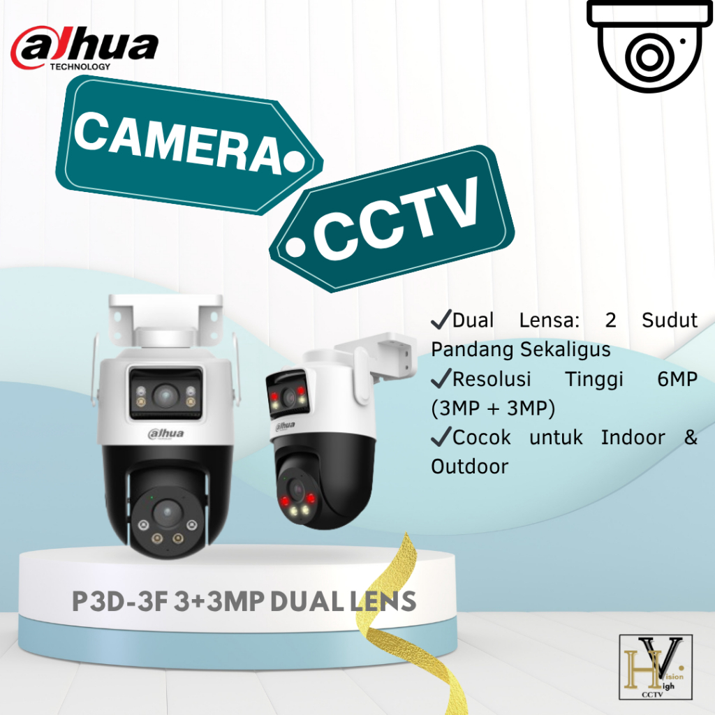 Jual CAMERA CCTV DAHUA TECHNOLOGY PICOO OUTDOOR P3D-3F 3+3MP DUAL LENS ...
