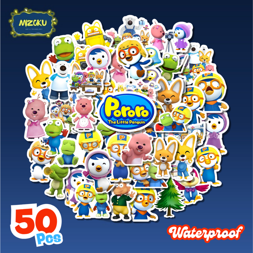Jual STICKER PACK ANTI AIR PORORO & FRIENDS UNTUK SCRAPBOOK | TUMBLER ...