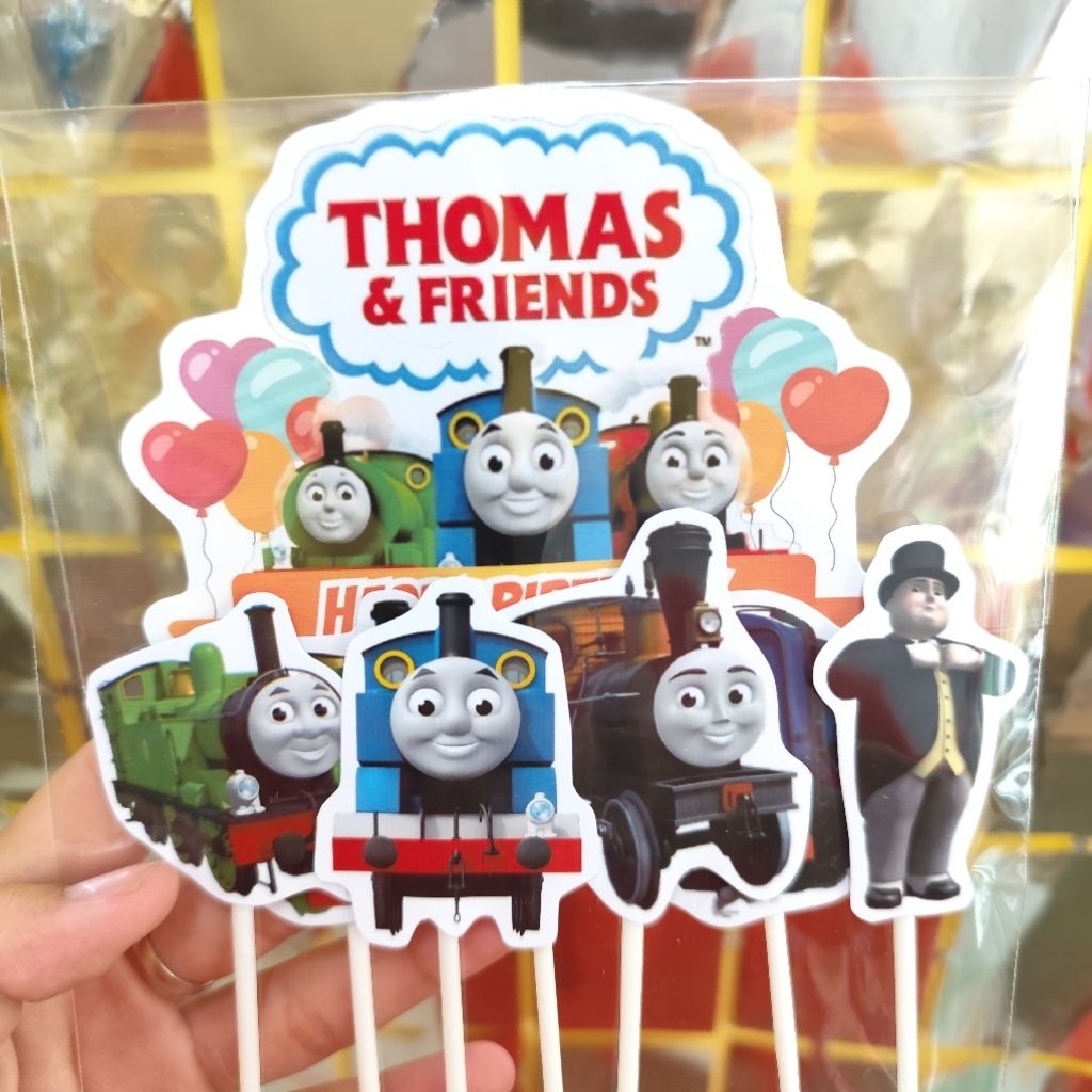 Jual Cake Topper Hiasan Kue Kertas Karakter Thomas Kereta Api Train ...