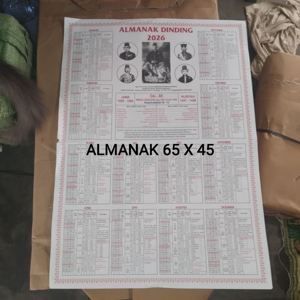 Jual Almanak Dinding 2026 / Kalender Almanak Dinding 2026 | Shopee ...