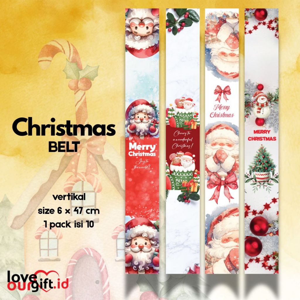 Jual Paperbelt Papersleeve Belt sleeve Christmas Natal sabuk hampers ...