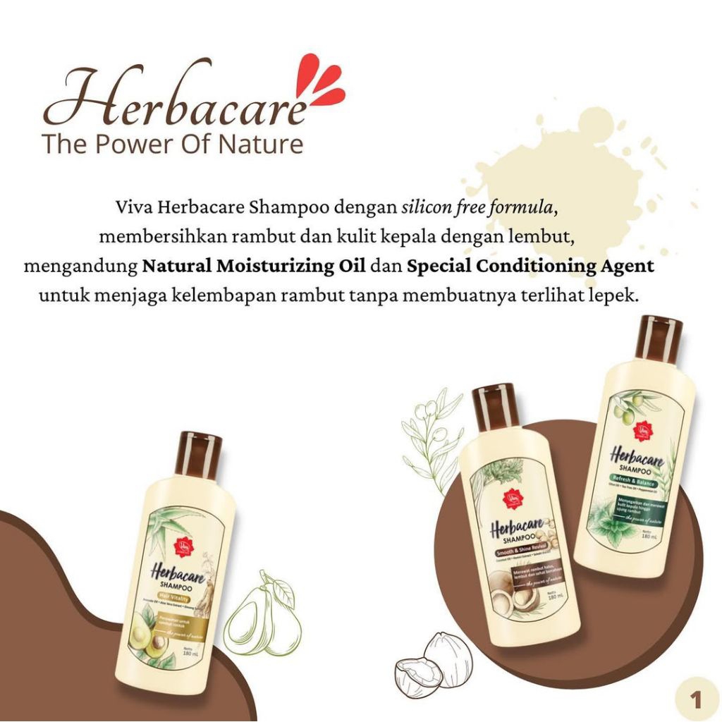 Jual VIVA Herbacare Shampoo 180ml (All Variant) | Shopee Indonesia