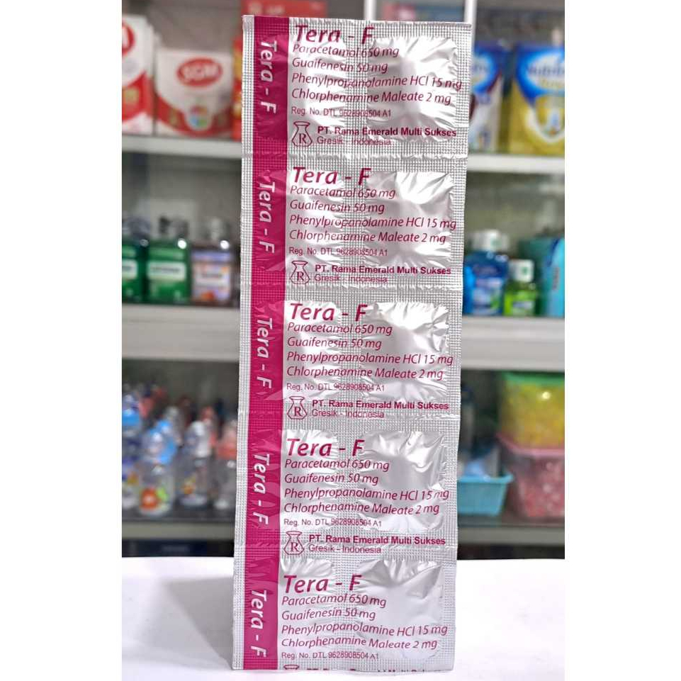 Jual Tera-F 𝟏 𝐒𝐓𝐑𝐈𝐏 𝐈𝐒𝐈 𝟏𝟎 𝐊𝐀𝐏𝐋𝐄𝐓 - Meredakan Demam, Sakit Kepala Batuk ...