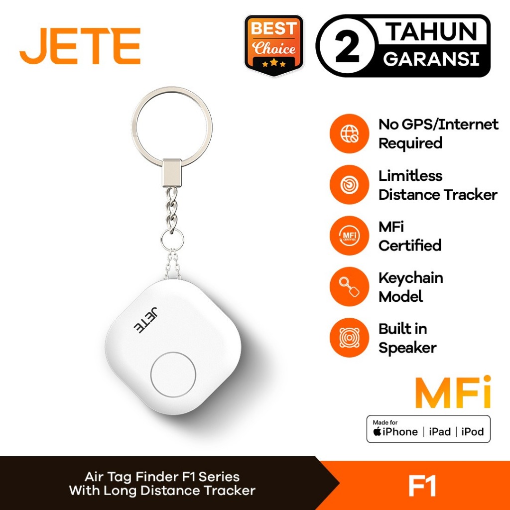 Jual Airtag JETE F1 Smart Tag Apple Finder MFI Certified Find My ...