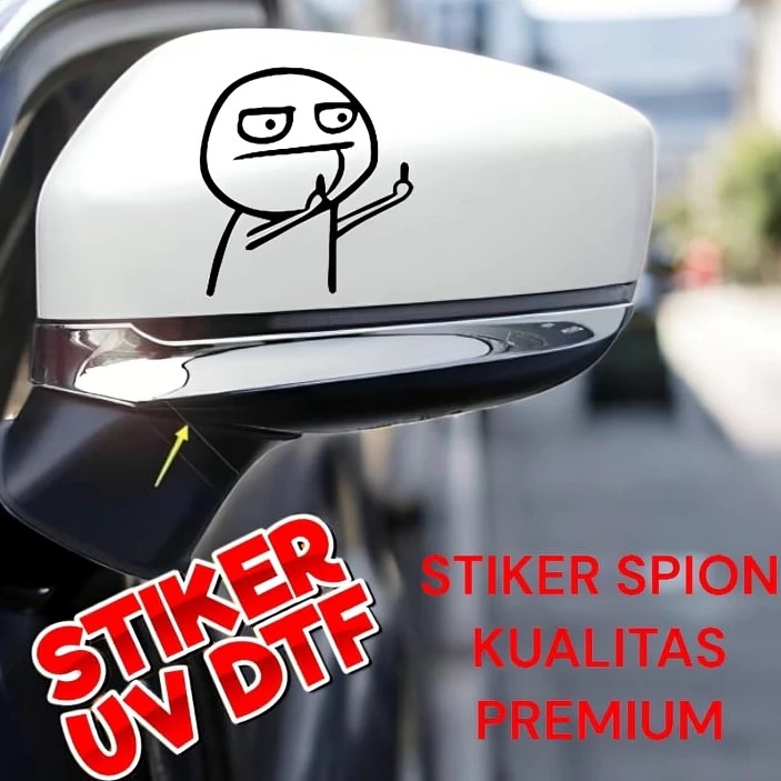Jual STIKER SPION MOBIL UV DTF uk.7x8cm Cutting sticker kartun FUCEK ...
