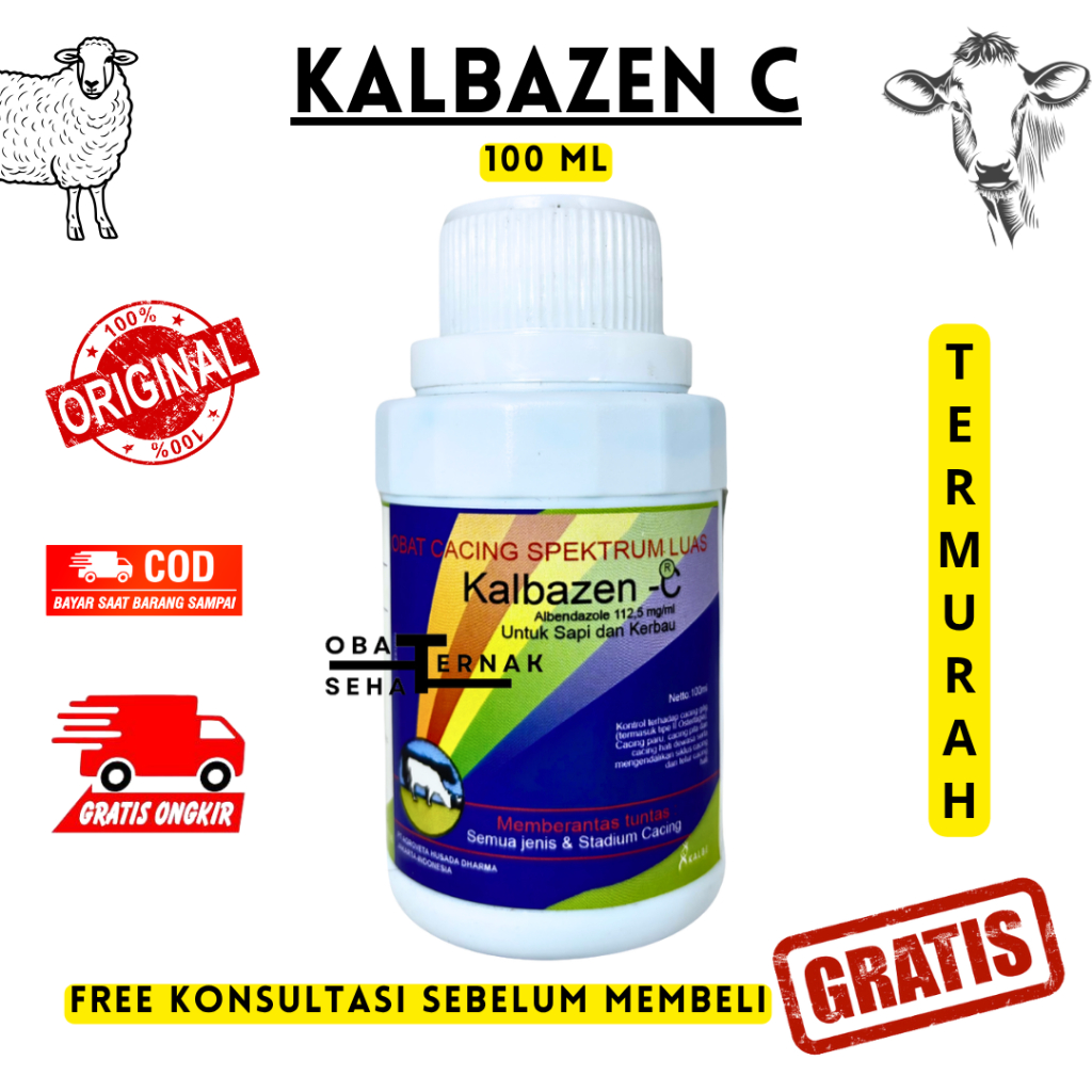 Jual KALBAZEN C 100 ML ORIGINAL - Obat Cacing Oral Ampuh Basmi Semua ...
