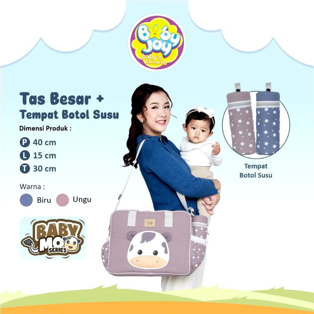 Jual Baby Joy Tas Bayi Besar + TBS Baby Moo Series - BJT1074 | Shopee ...