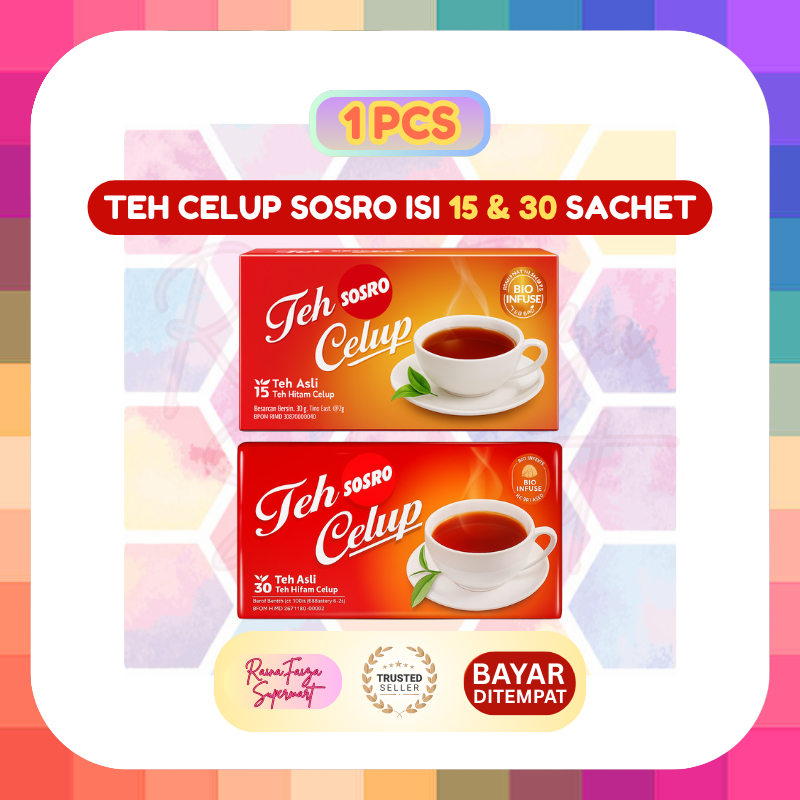 Jual Teh Celup Sosro Isi 15 & 30 Kantong Harga Per Kotak Asli Nikmat ...