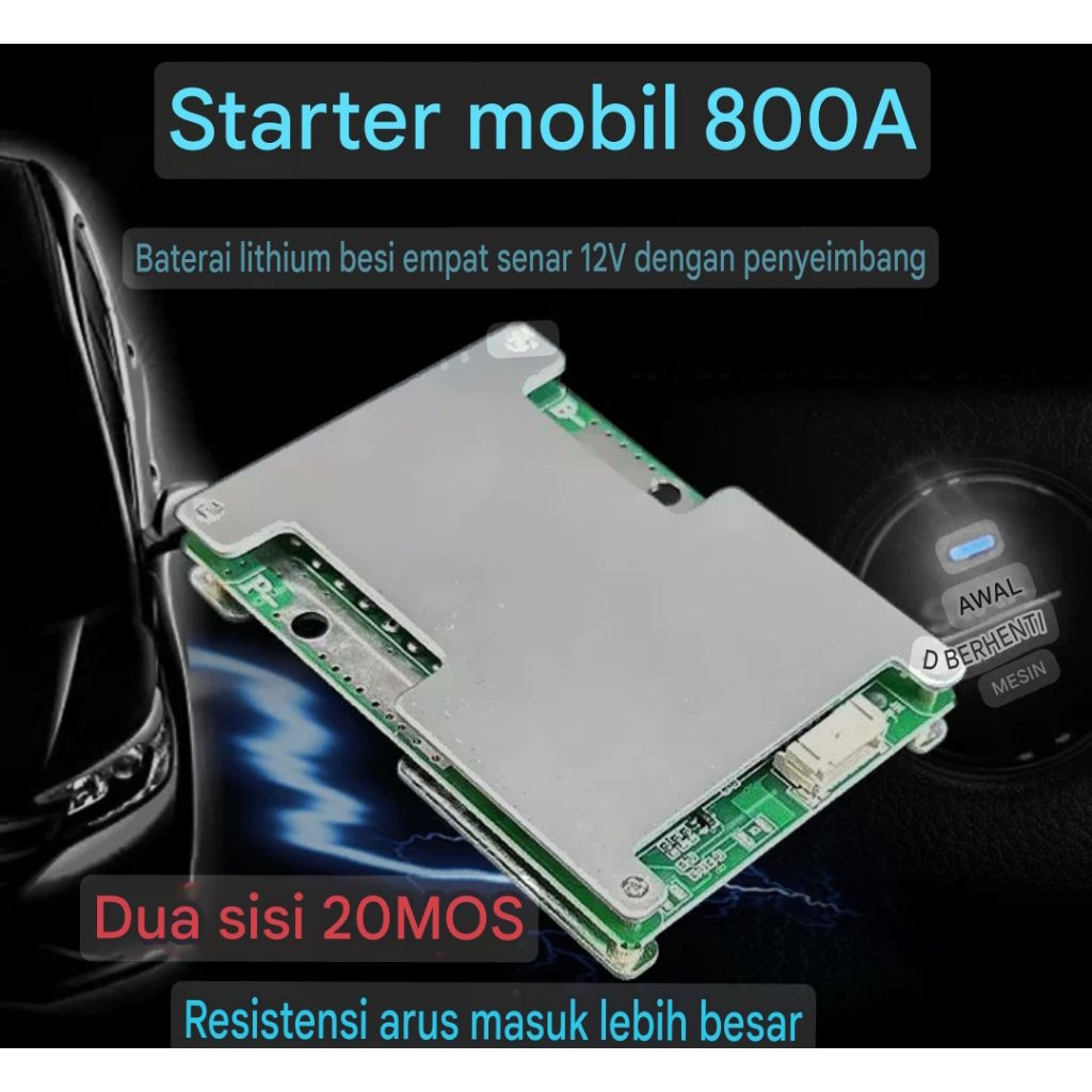 Jual BMS Starter Mobil Max 800A Lifepo4 4S 12V 50A 80A | Shopee Indonesia