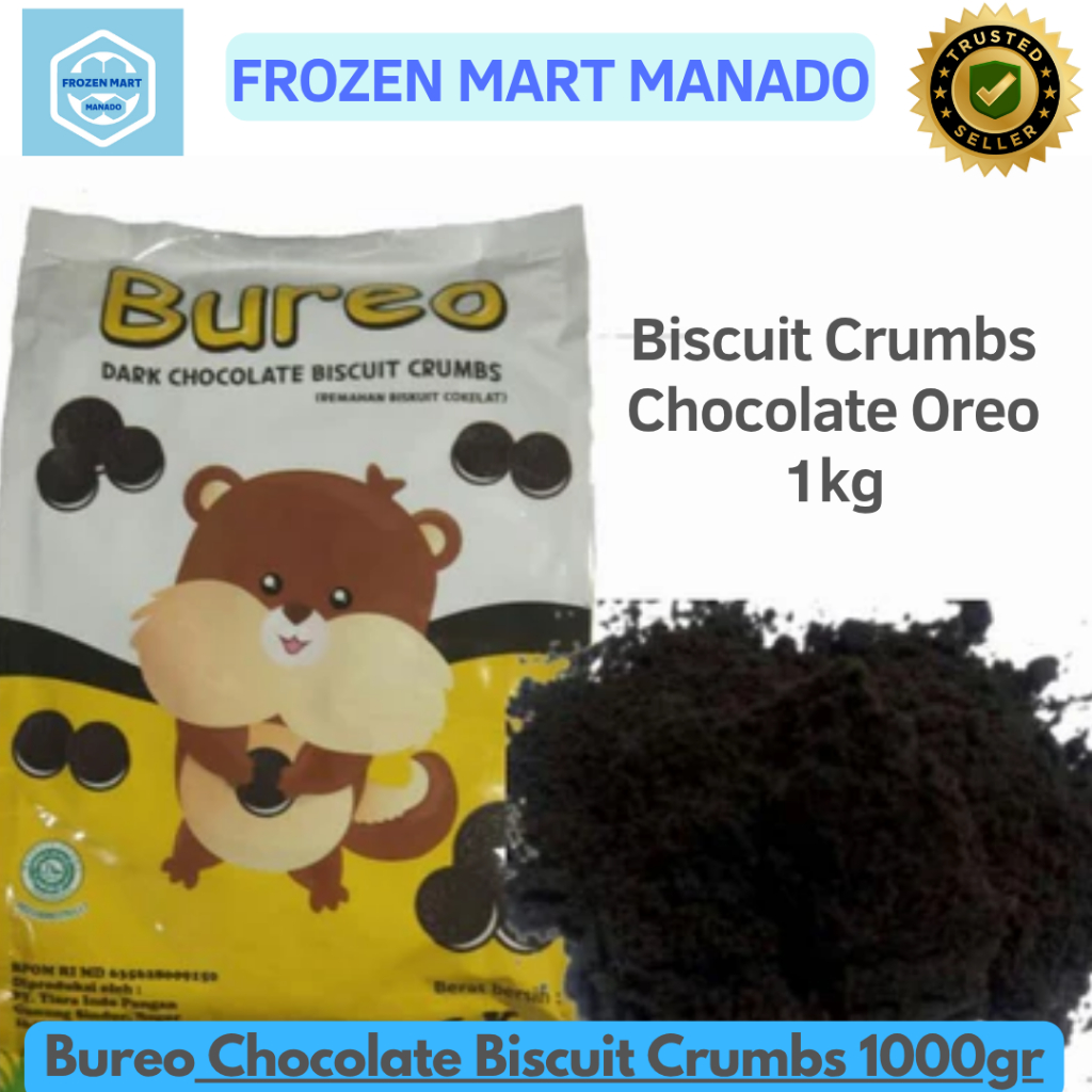 Jual Bureo Chocolate Biscuit Crumbs 1000gr - Frozen Mart Manado (Frozen ...
