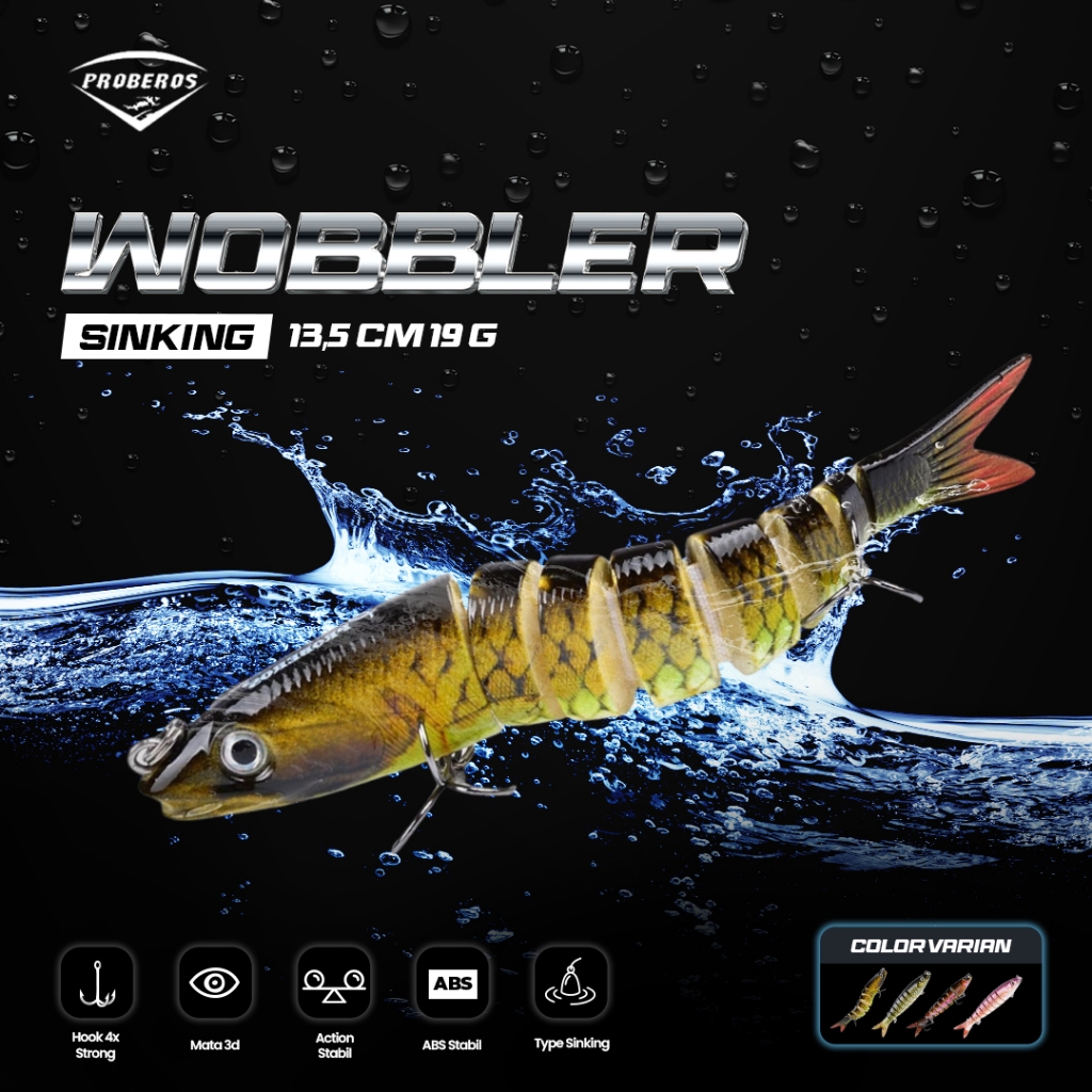 Jual PROBEROS HS014 Umpan Pancing Casting Lure Swimbait 13.5cm 19g ...
