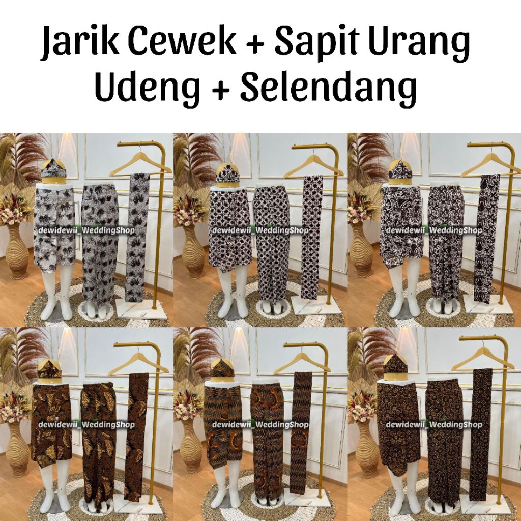 Jual (2jarik + Udeng + Selendang) Jarik Instan Cewek & Sapit Urang ...