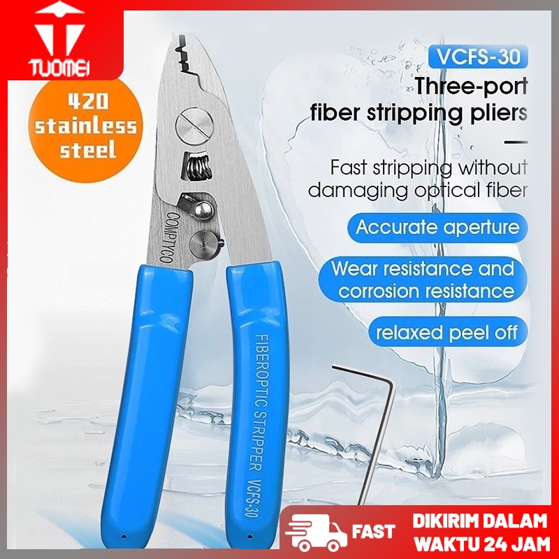 Jual Tang Kupas Fiber Optic 3 Lubang/Perlengkangan Teknisi FO/Fiber ...