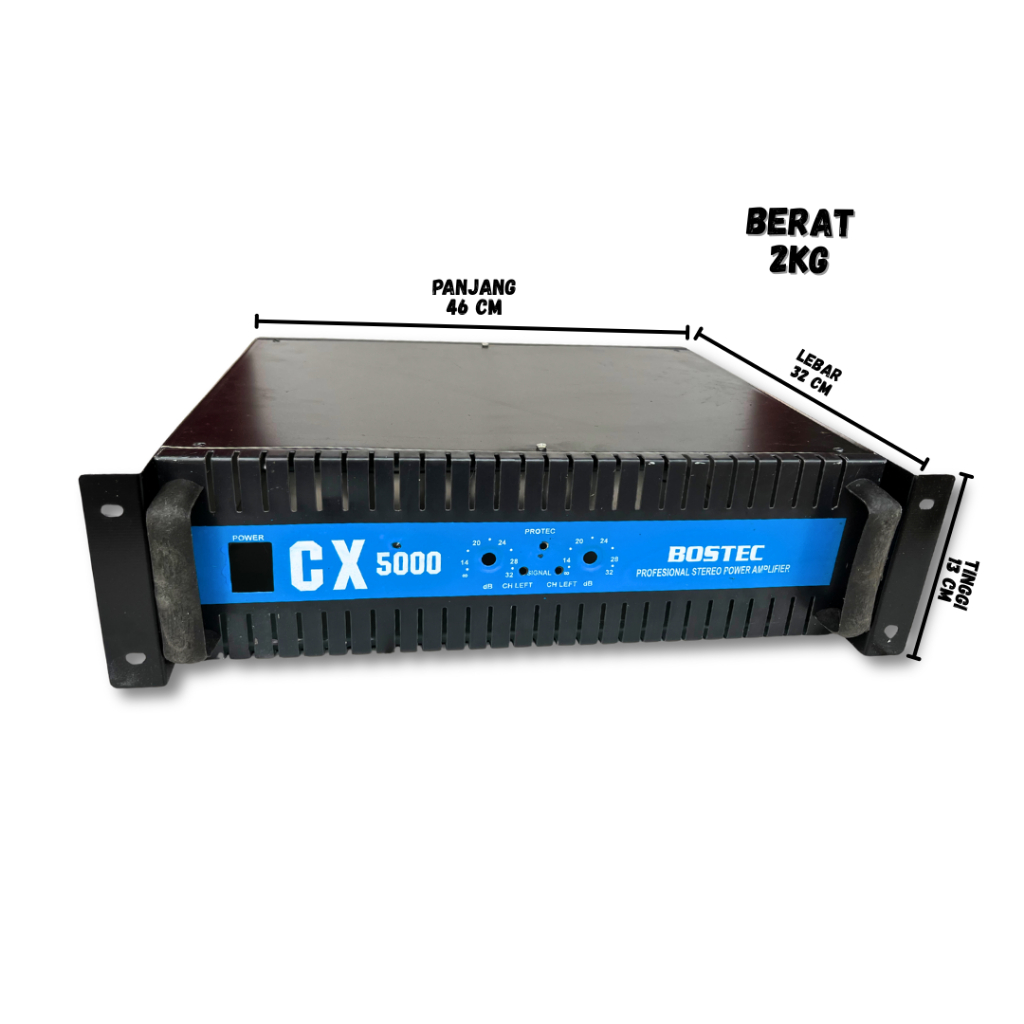 Jual BOX AMPLIFIER CX 5000 BOSTEC PROFESIONAL STEREO AMPLIFIER | Shopee ...
