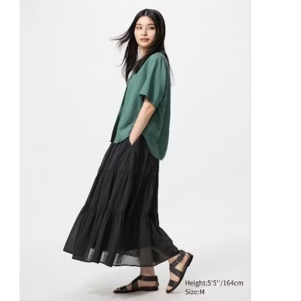 Jual rok panel (rok rupple) uniqlo | Shopee Indonesia