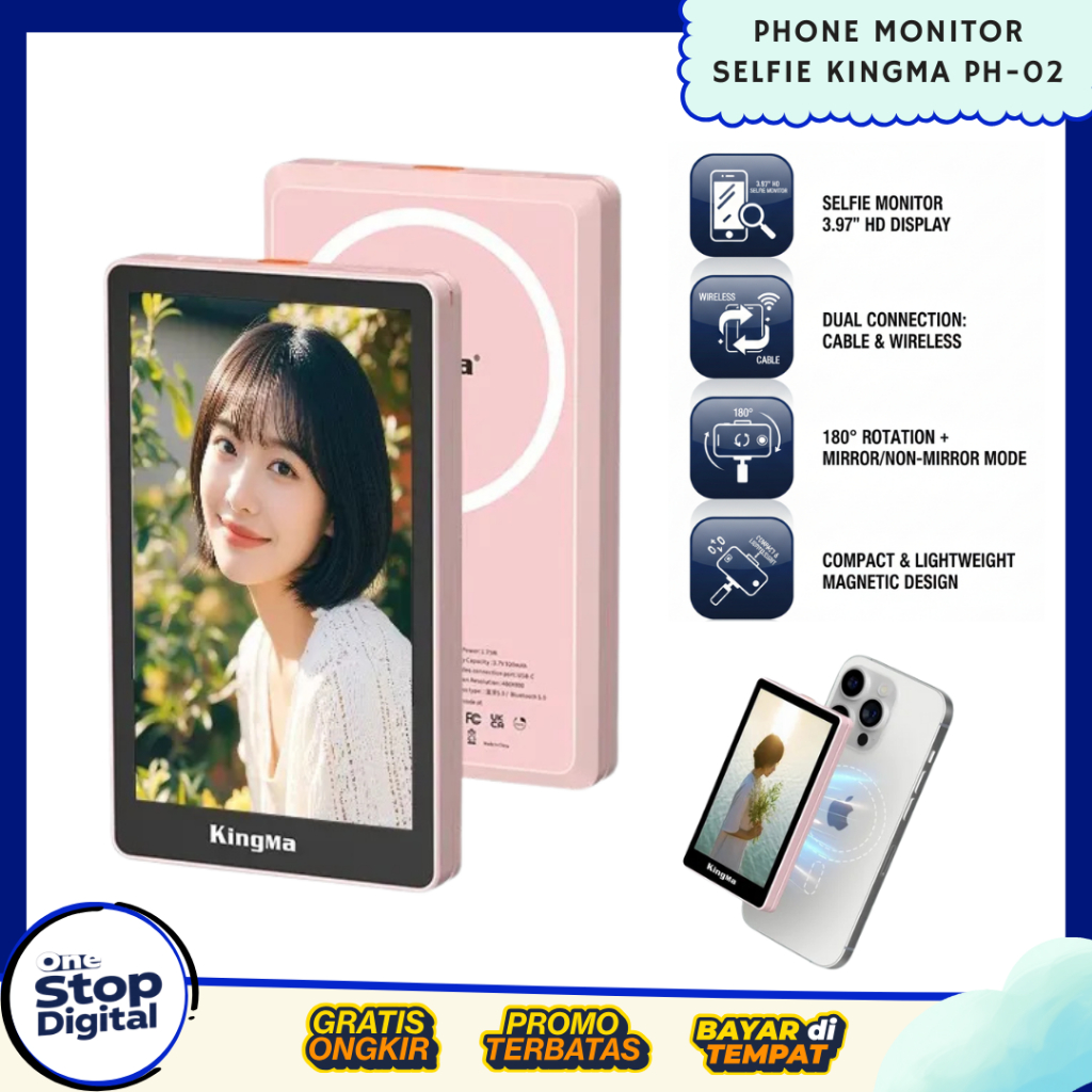 Jual KingMa PH02 MAX Monitor Screen – Selfie / Vlog Monitor Magnetic ...