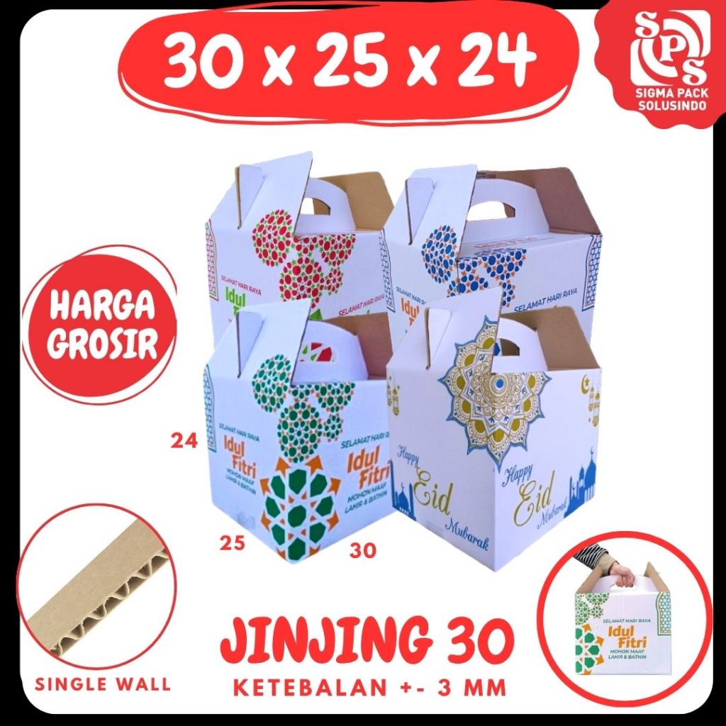 Jual Box Parcel 30x25x24 (Jinjing) Gable Box Kardus/Dus Parcel/Lebaran ...