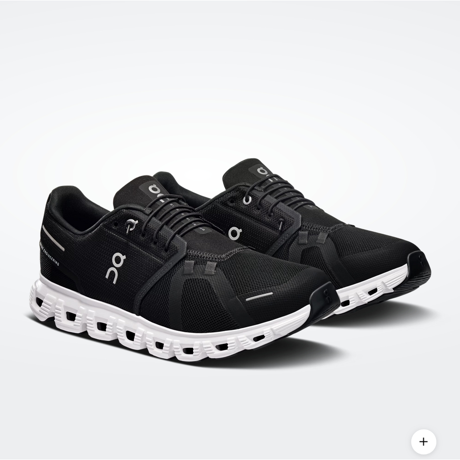 Jual Sepatu Running Walking Casual On Cloud 6 Black White Sepatu On ...
