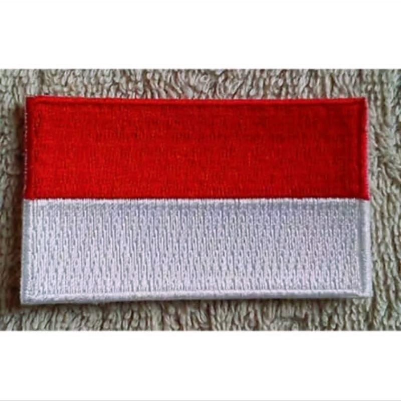 Jual Bed / Badge Bendera Merah Putih Bordir | Bendera Indonesia Bordir ...