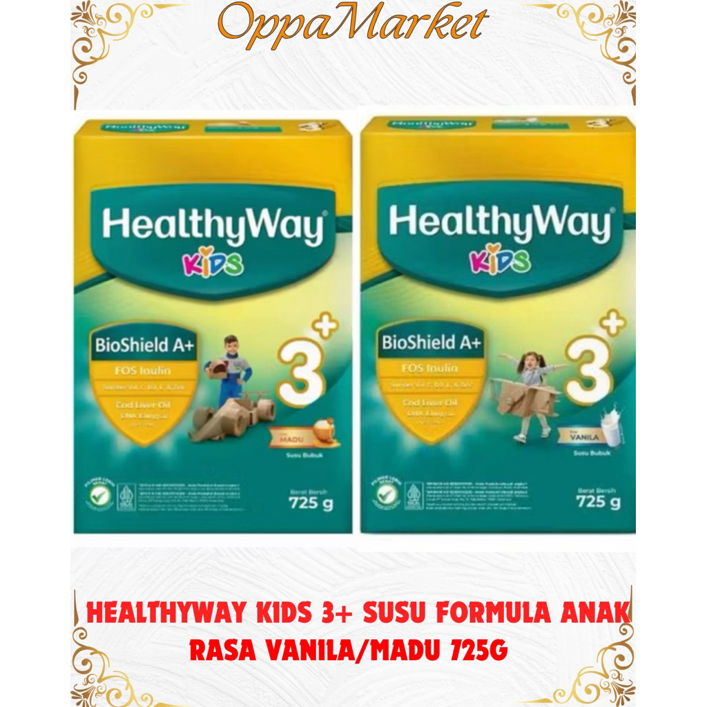 Jual HEALTHYWAY KIDS 3+ Susu Formula Anak Rasa Vanila/Madu 725GR | Shopee Indonesia