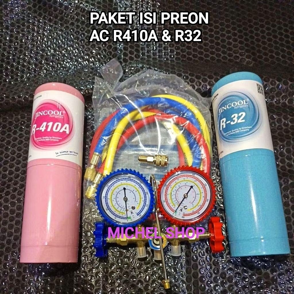 Jual PAKET ISI GAS PREON AC RUMAH R410 R32 LENGKAP JINCOL R32 R410A ...