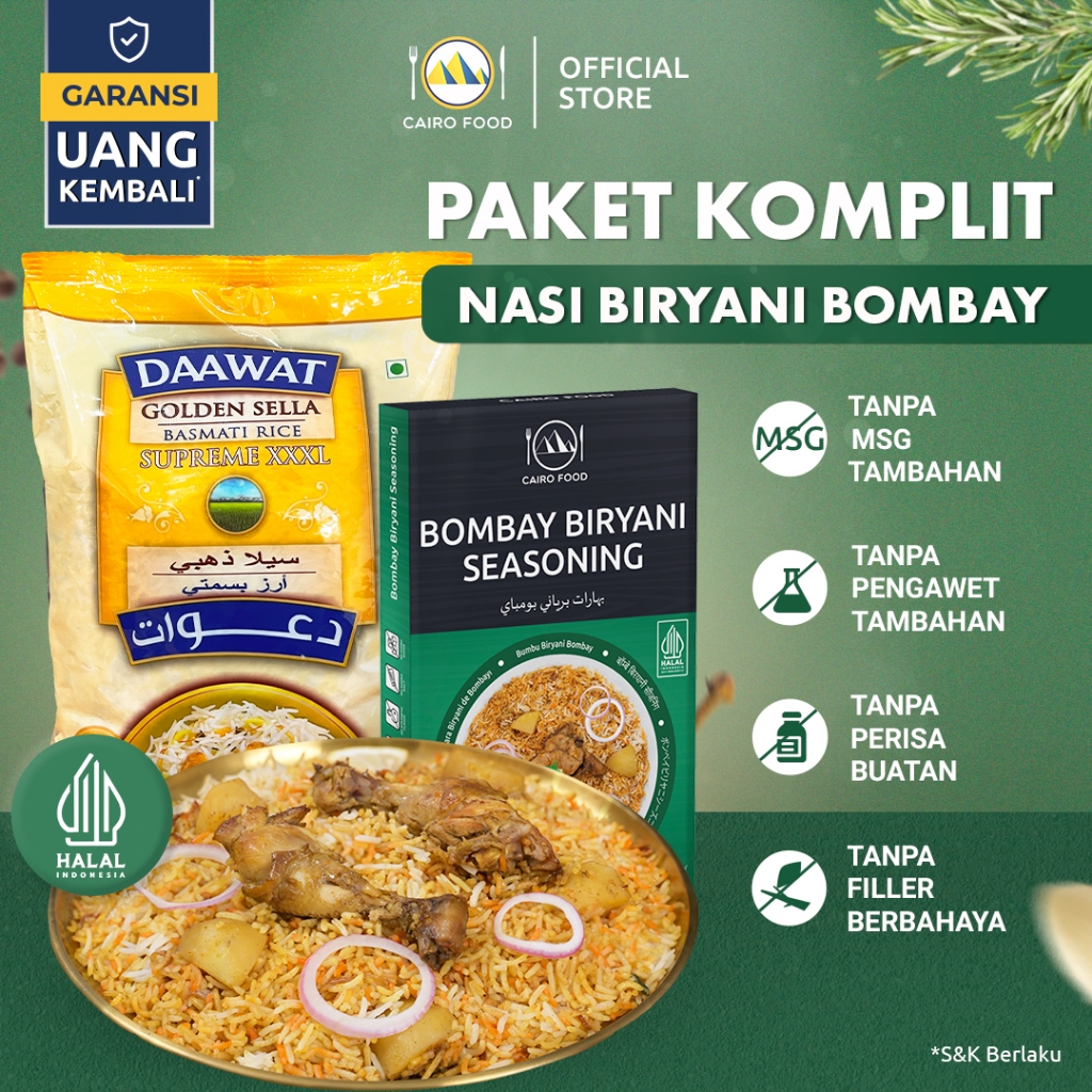 Jual Paket Komplit Nasi Bombay Biryani Sehat – Tanpa MSG, 100% Rempah ...