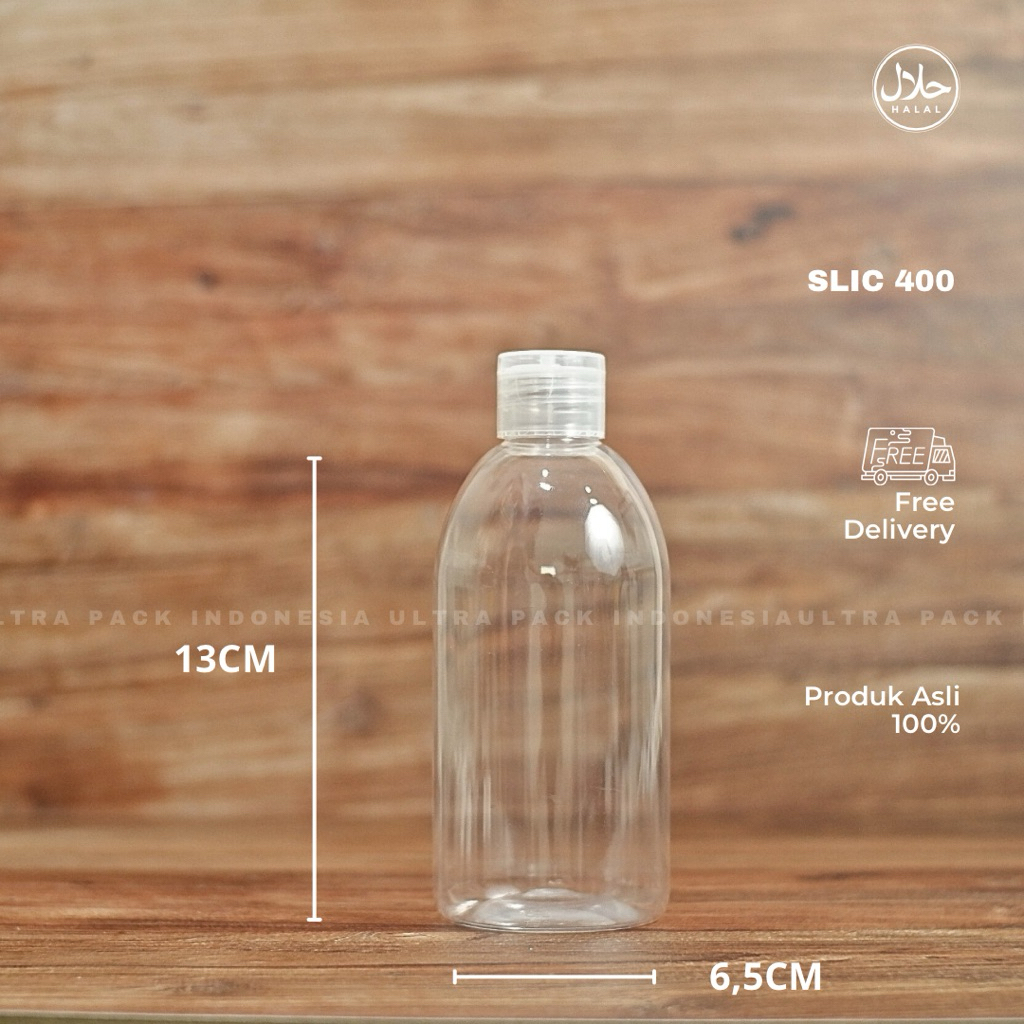 Jual Kemasan Botol Fliptop Isi Ulang - BOTOL PET SLIC 400ML CLEAR ...