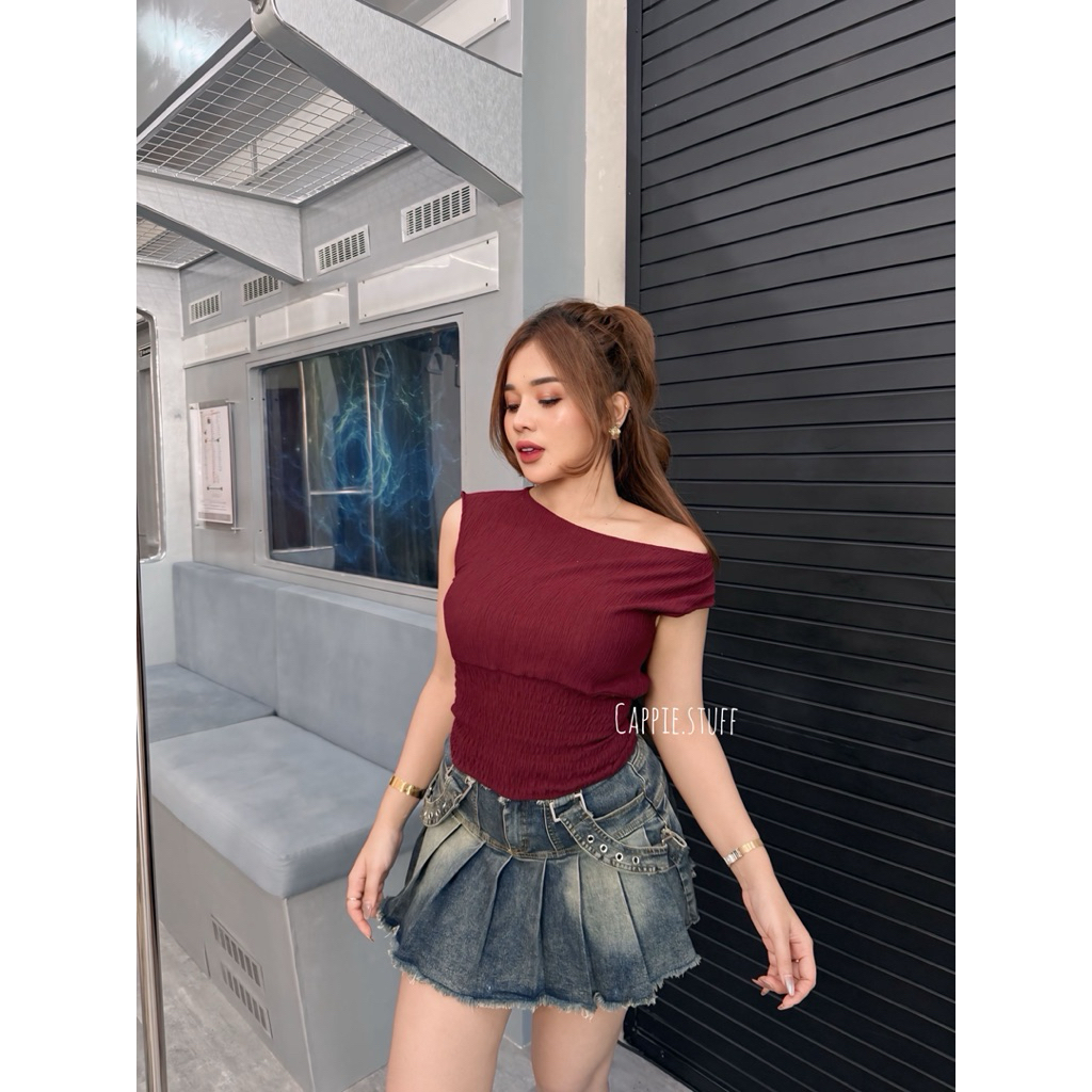 Jual CAPPIE || JUANA TOP Bahan Krinkle | Shopee Indonesia