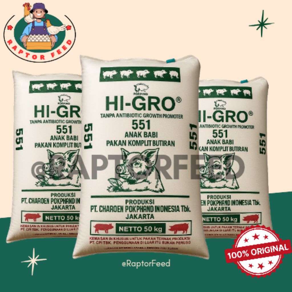 Jual HI-PRO-VITE 551 REPACK 1KG POKPHAND 100% ORIGINAL PAKAN BABI ...