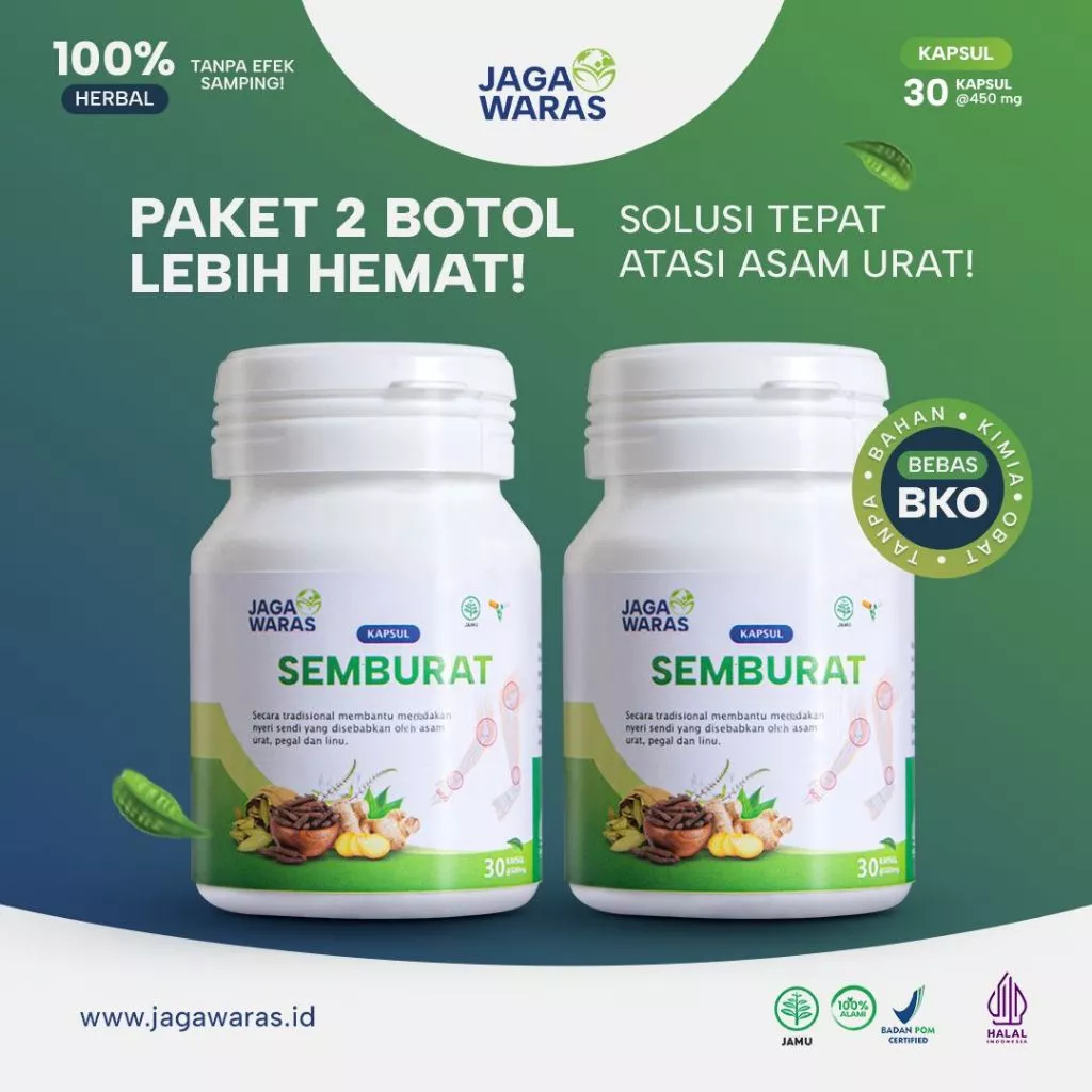 Jual BUNDLING 2 BOTOL - SEMBURAT Suplemen Herbal Asam Urat, Nyeri Sendi ...
