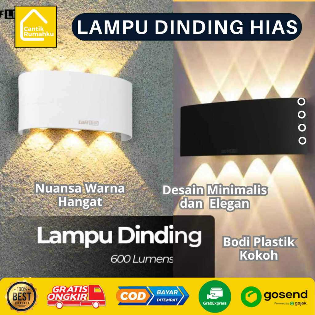 Jual Lampu Dinding LED Indoor Tempel Rumah LED Warm White Estetik ...