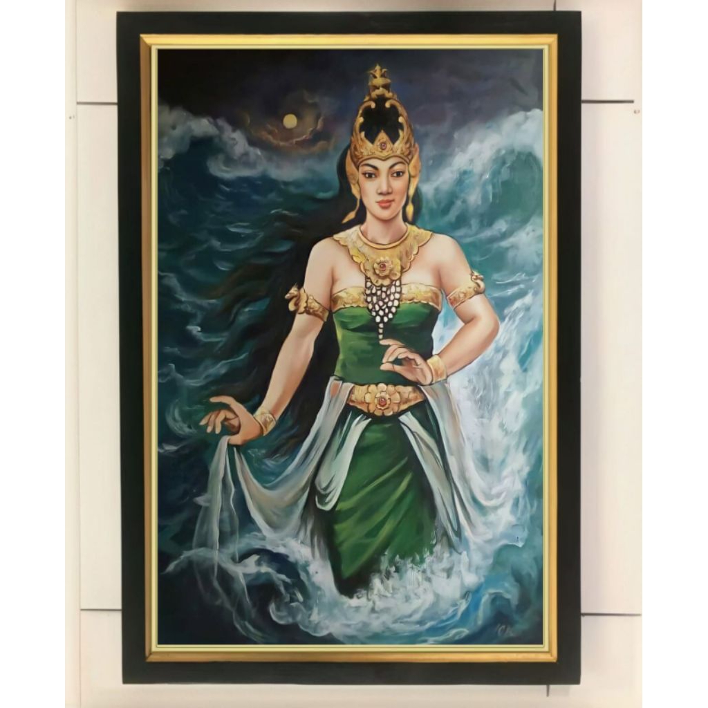 Jual hiasan dinding lukisan cetak NYI loro kidul selendang putih plus ...