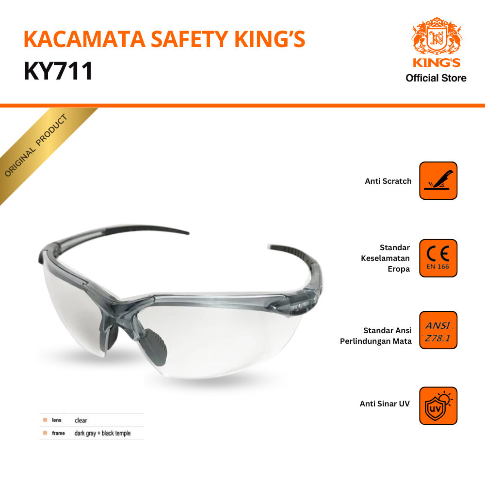 Jual Honeywell Kacamata Safety Kings KY711 with Sporty & Stylish Design ...