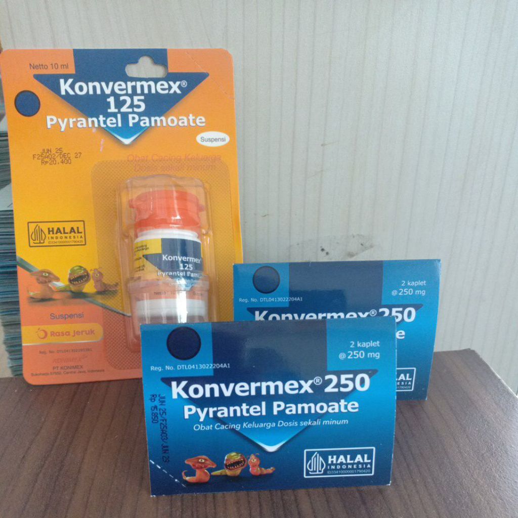 Jual Konvermex 125 suspensi & Konvermex 250 tablet | Obat cacing ...