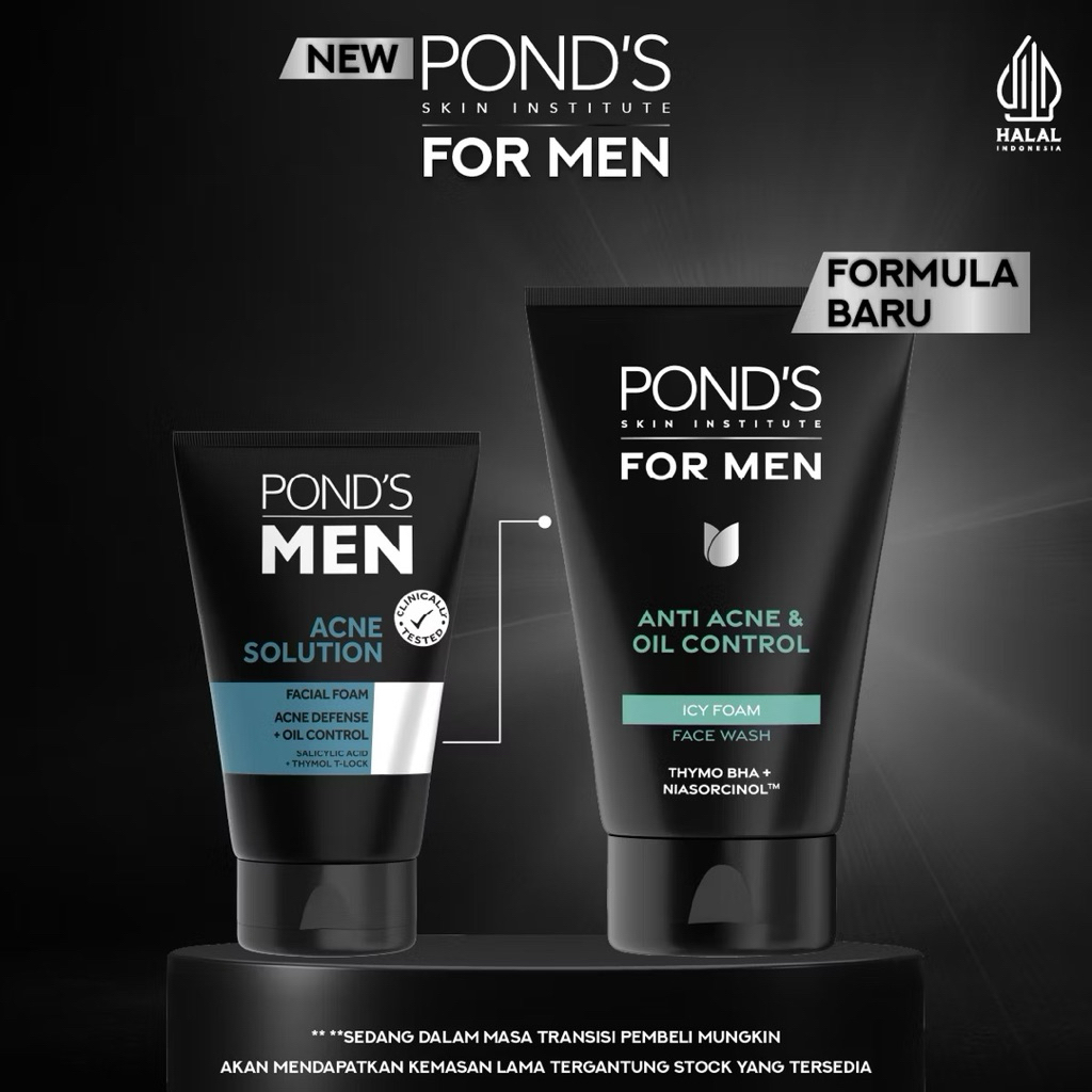 Jual PONDS MEN facial wash ultra bright oil fighter 100MLh | Shopee ...