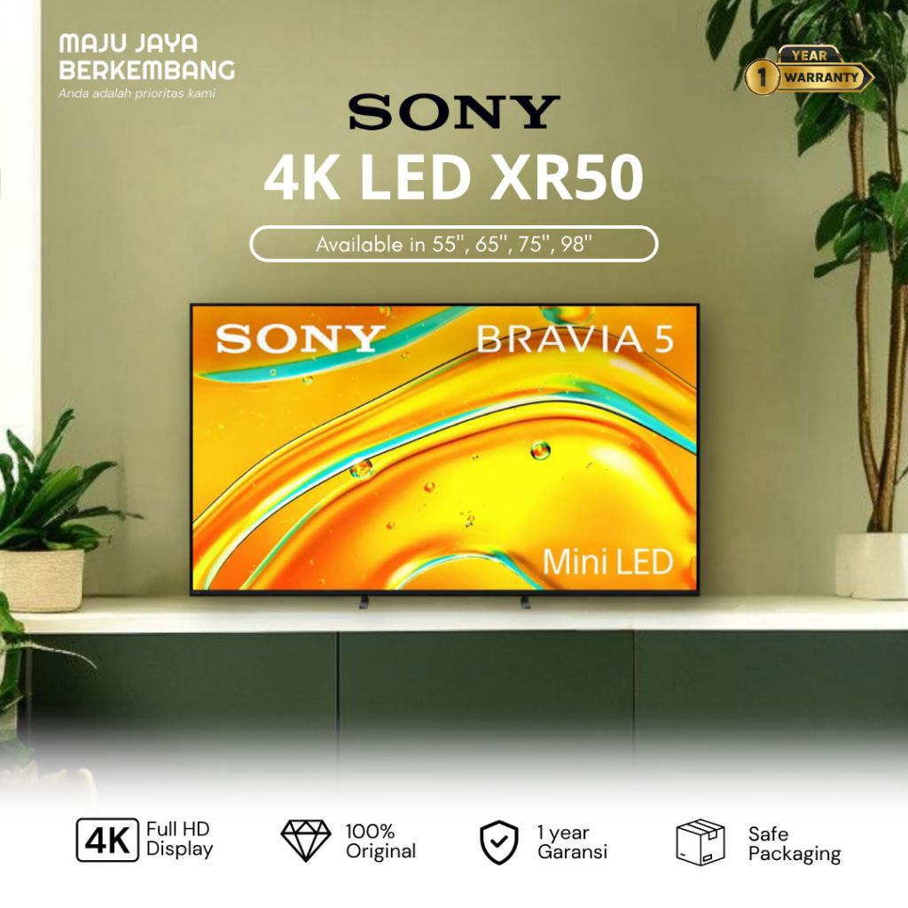 Jual SONY 55XR50 / K-55XR50 BRAVIA 5 MINI LED 4K GOOGLE TV 55 inch 2025 ...