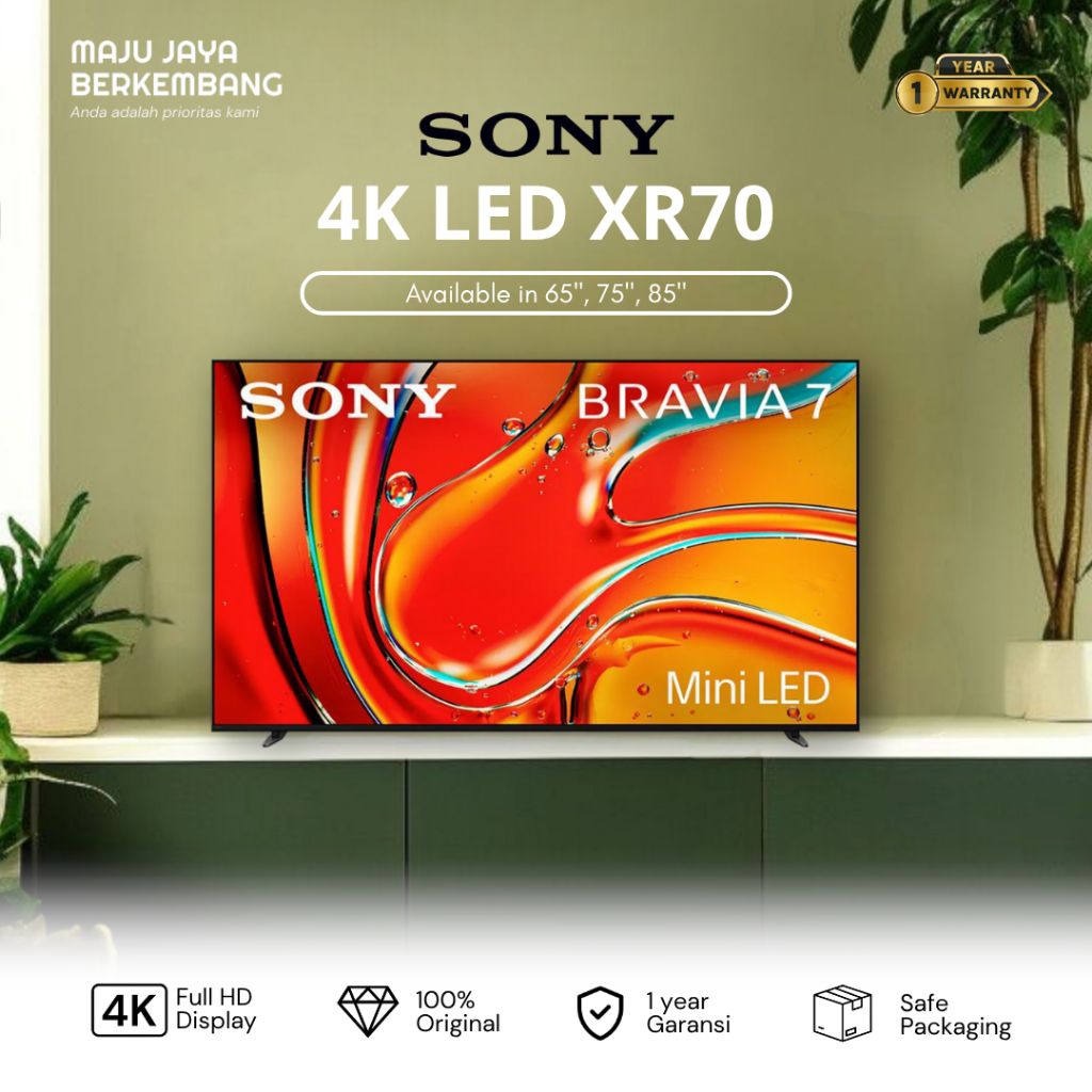 Jual SONY K-75XR70 / 75XR70 BRAVIA 7 mini LED 75 inch 4K Google TV xr70 ...