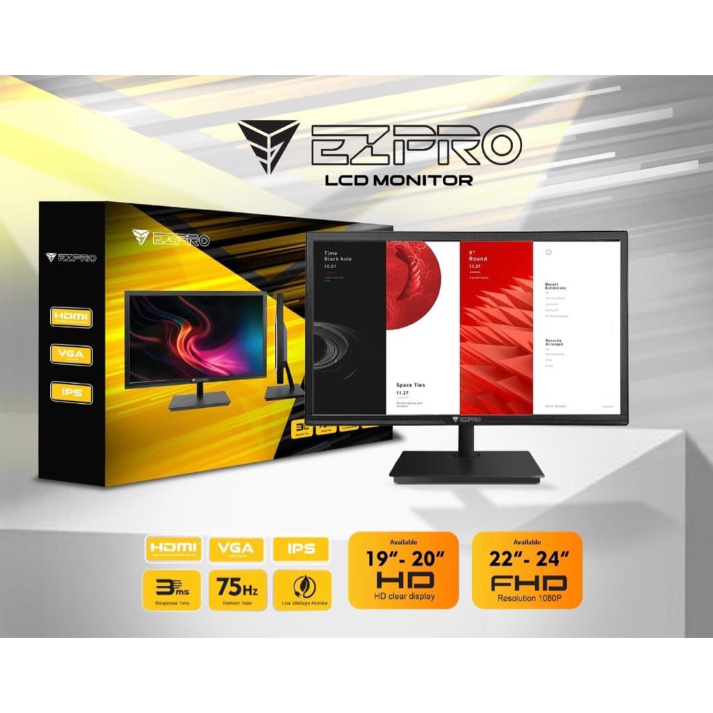 Jual Monitor Ezpro 24 Inch ( VGA + HDMI ) | Shopee Indonesia