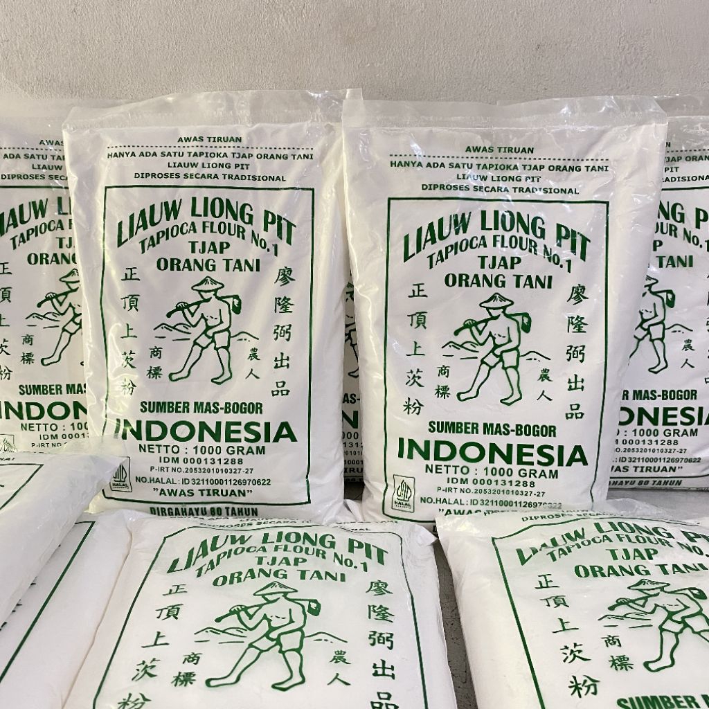 Jual LIAUW LIONG PIT tepung tapioka tjap orang tani 1 kg | tepung ...