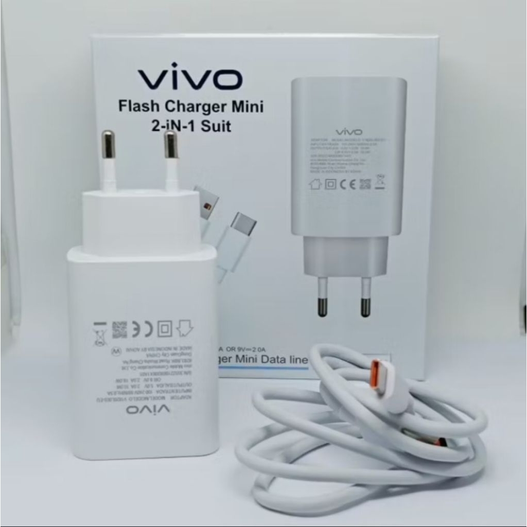 Jual Charger Type C Vivo Y16 Y21 Y21s Y22 Y30 y30i Fast Charging 18W ...