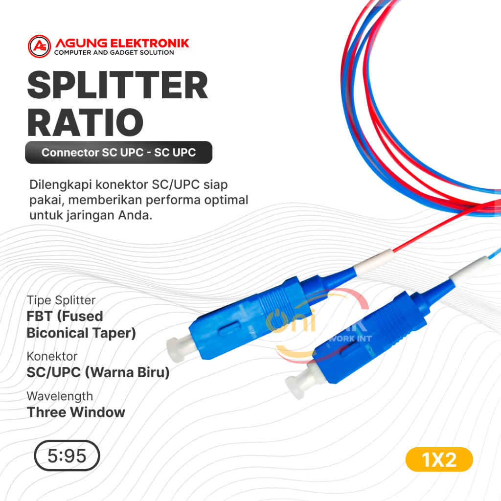 Jual Splitter ratio 5:95 Three window/FBT spliter ratio/coupler rasio ...