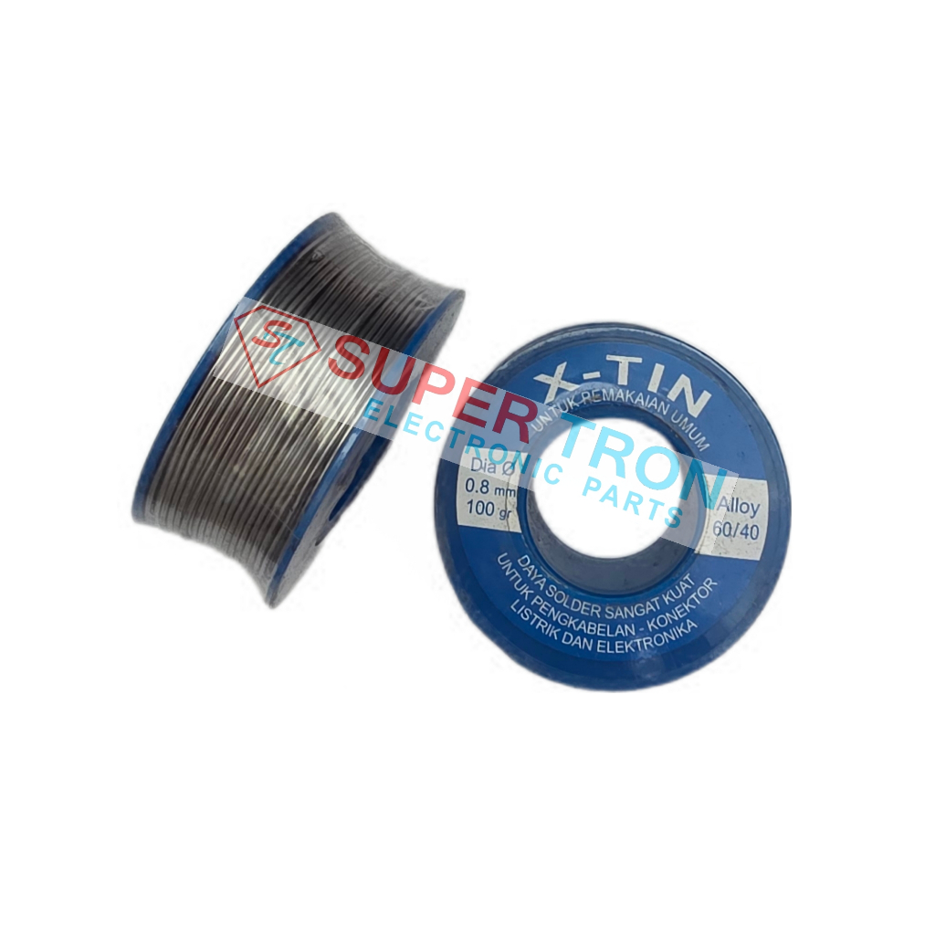 Jual Timah Solder Merk X-TIN Sedang 0.8mm 100 Gram 60/40 Kualitas Bagus ...