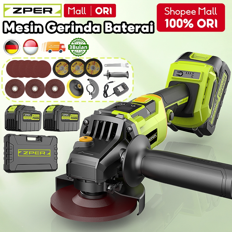 Jual ZPER Mesin Gerinda Listrik Baterai Cordless Portable Sudut ...